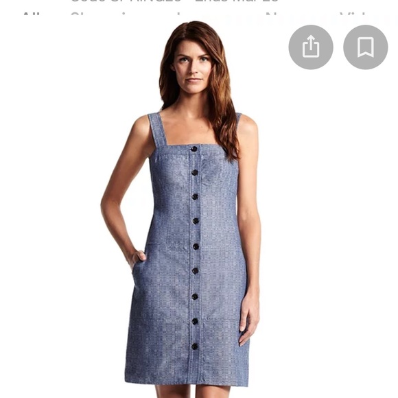 Derek Lam | Dresses | Derek Lam Chambray Denim Button Front Tank Dress ...